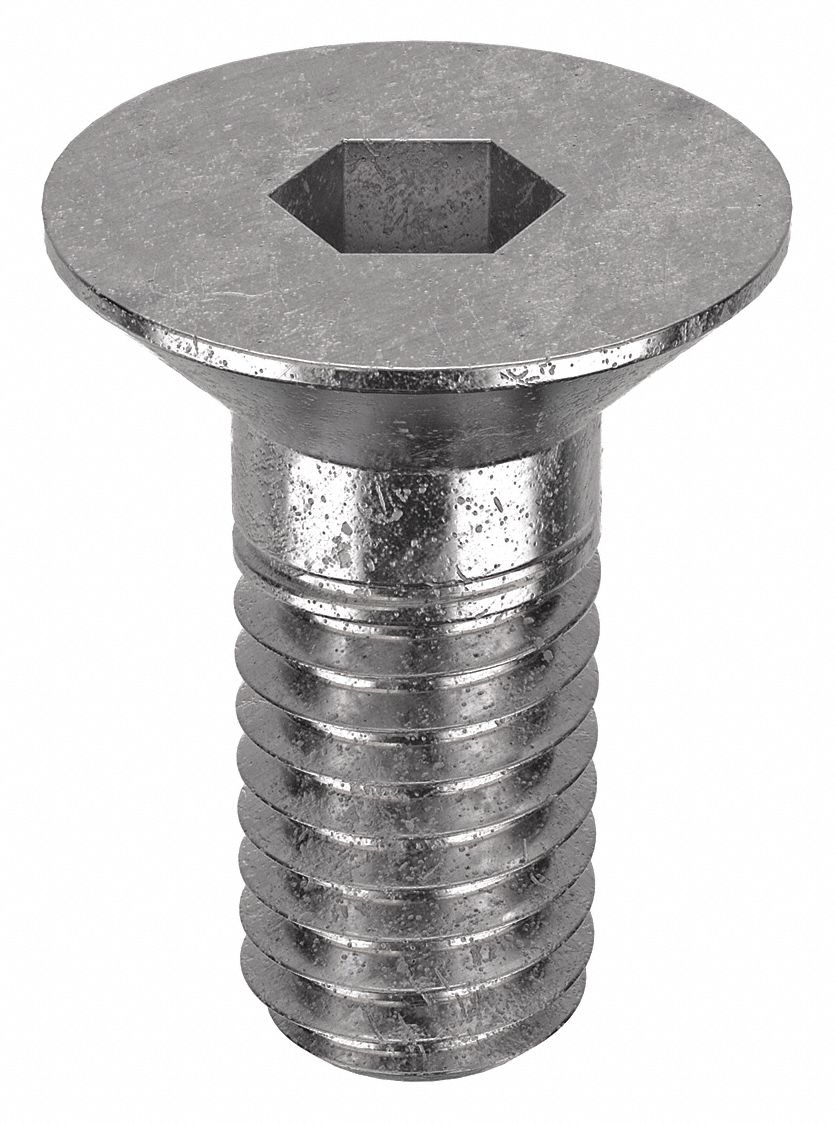 M6-1 Thread Size, 12 mm Lg, Socket Flat Head Screw - 36RJ79 ...
