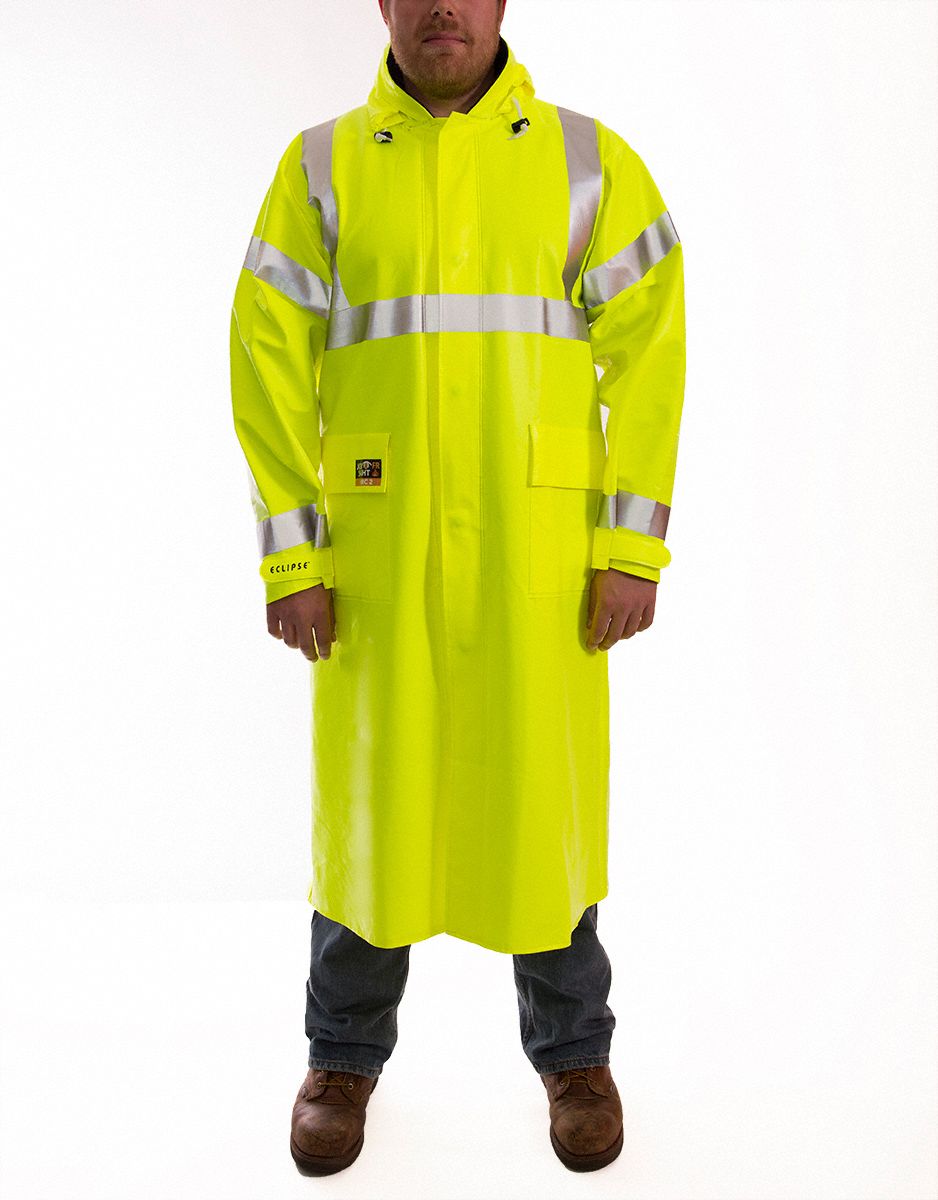 TINGLEY Arc Flash Rain Coat, PPE Category: 2, High Visibility: Yes ...