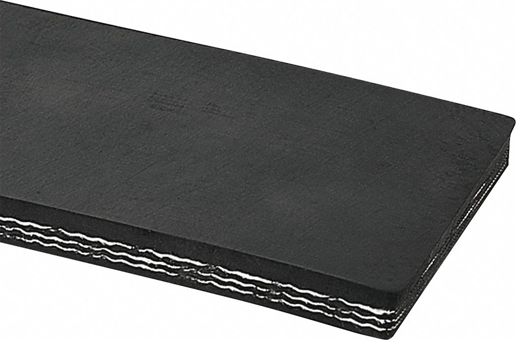 60 in Belt Wd, 7/16 in Belt Thick, Oil-Resistant Multi-Ply Conveyor ...