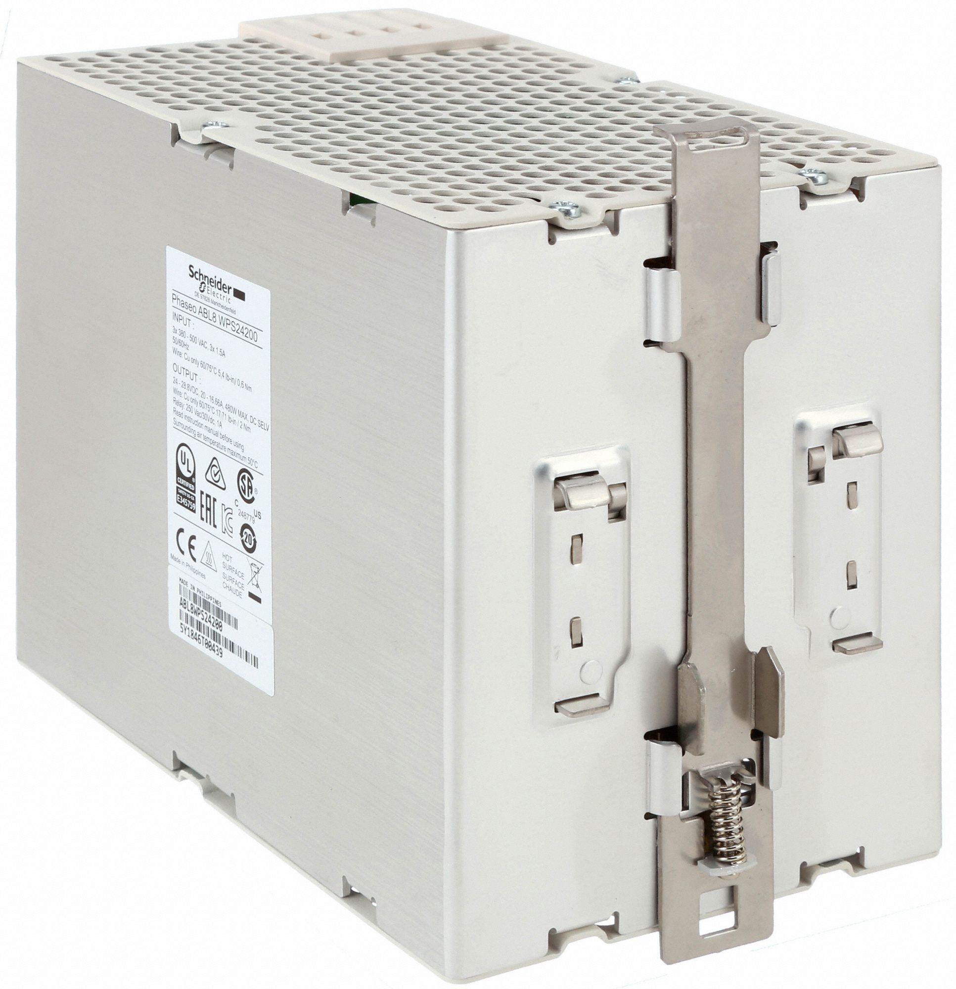 SCHNEIDER ELECTRIC DC Power Supply: 380 to 500 V AC, Three, 24V DC ...