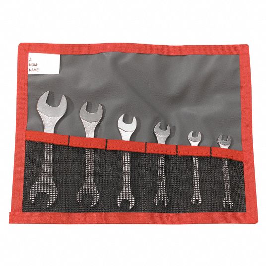 FACOM, Alloy Steel, Chrome, Open End Wrench Set - 36T845|FM-22.JE6T ...