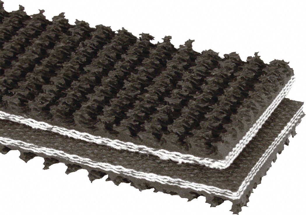 60 in Belt Wd, 23/64 in Belt Thick, High-Grip Multi-Ply Conveyor Belt ...