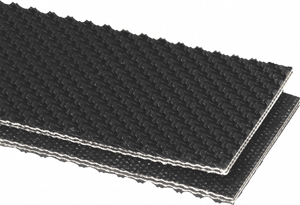 24 in Belt Wd, 7/64 in Belt Thick, High-Grip Multi-Ply Conveyor Belt ...