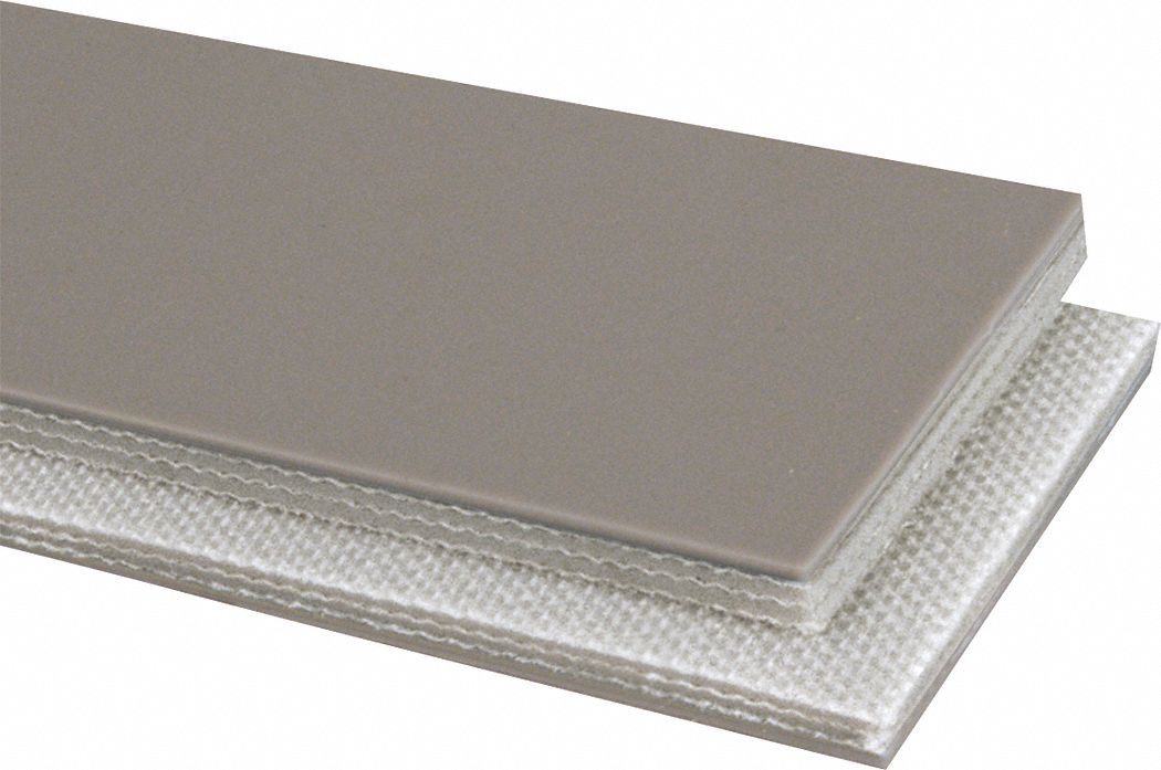 6 in Belt Wd, 3/16 in Belt Thick, High-Grip Multi-Ply Conveyor Belt ...