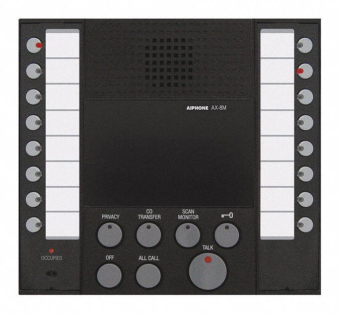 AIPHONE, 1 7/8 in Ht, 6 7/8 in Wd, Master Station - 36TR18|AX-8M - Grainger AIPHONE, 1 7/8 in Ht, 6 7/8 in Wd, Master Station - 36TR18|AX-8M - Grainger