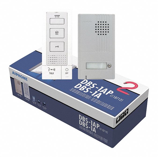 AIPHONE, 6 7/8 in Ht, 3 15/16 in Wd, Master Station/Door Station Kit ... AIPHONE, 6 7/8 in Ht, 3 15/16 in Wd, Master Station/Door Station Kit ...