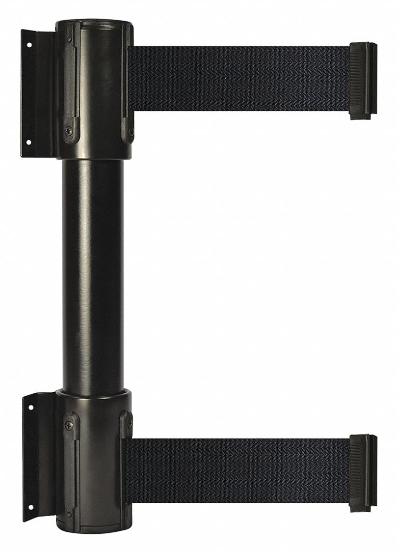 TENSABARRIER, Fixed Mounting Plate, 7 1/2 ft Belt Lg, Belt Barrier ...