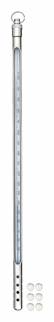 12 in Lg. x 12 in Immersion, -20° to 150°C, Armored Liquid In Glass ...