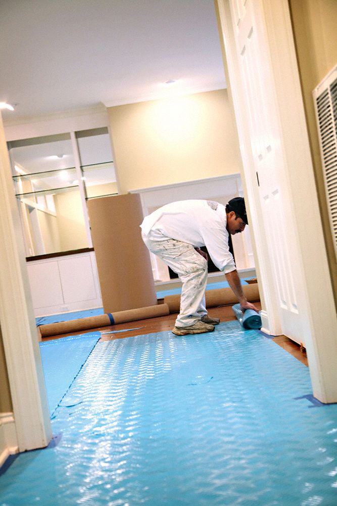 TRIMACO Fire Retardant Drop Cloth, LDPE, 10 mil Thickness, 15 ft Width ...