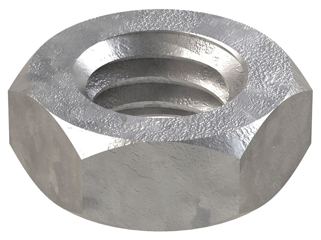 3/8"-16 Thread, 9/16 in Hex Wd, Jam Nut - 36UV01|81296 2 - Grainger