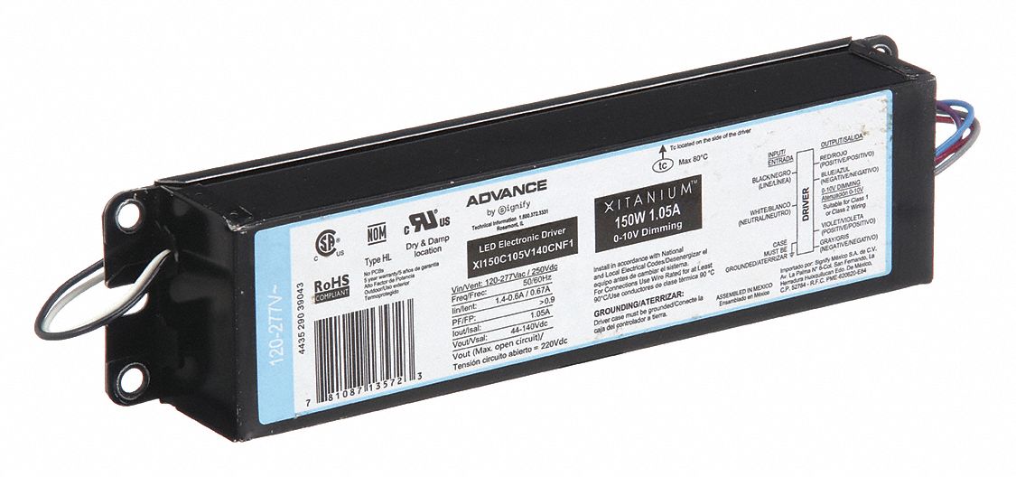 ADVANCE, Class 1, 150 W Max. Power Output, LED Driver - 36UX14 ...