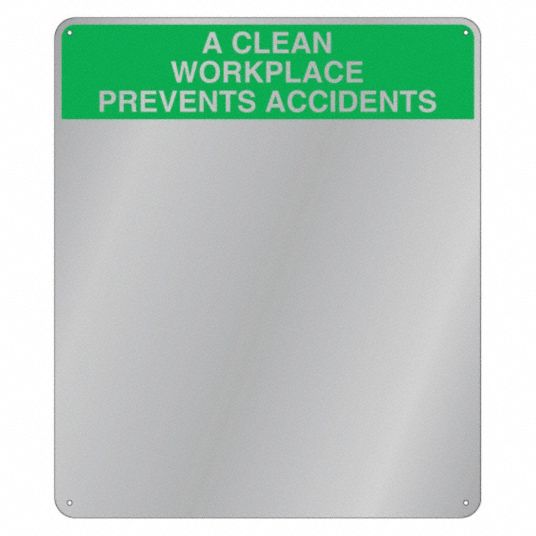 A Clean Workplace Prevents Accidents, 16 in x 19 in Mirror Size (W x H ...