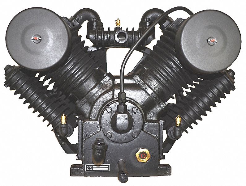 CHICAGO PNEUMATIC, Splash Lubricated, 2 Stage, Air Compressor Pump ...