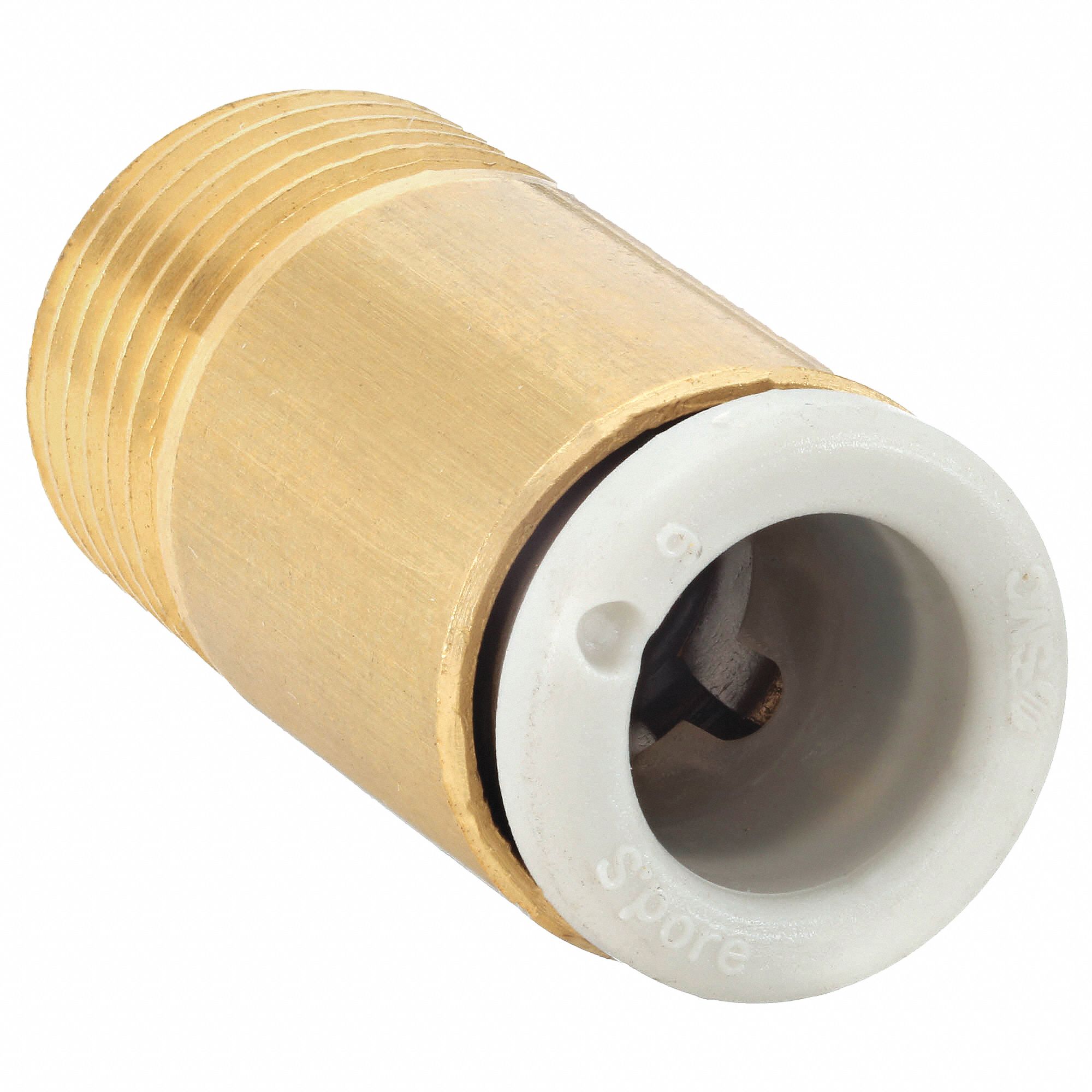 SMC, 6 mm OD x 1/8 in Pipe Size, Push-to-Connect x BSPT, Push-Fit Adapter Fitting - 36W702 ...