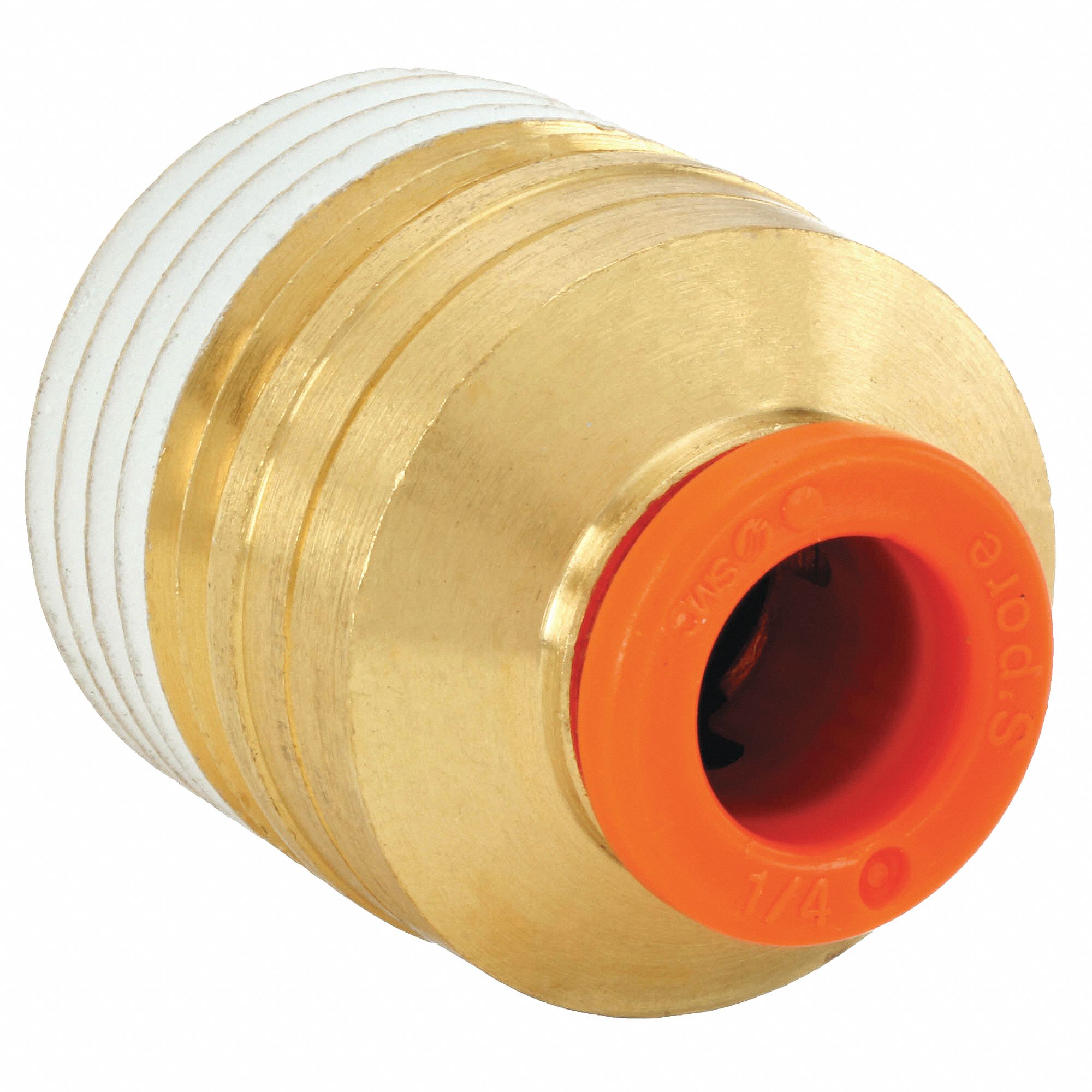 SMC, 1/4 in OD x 3/8 in OD Size, Push-to-Connect x MNPT, Push-Fit Adapter Fitting - 36W710 ...