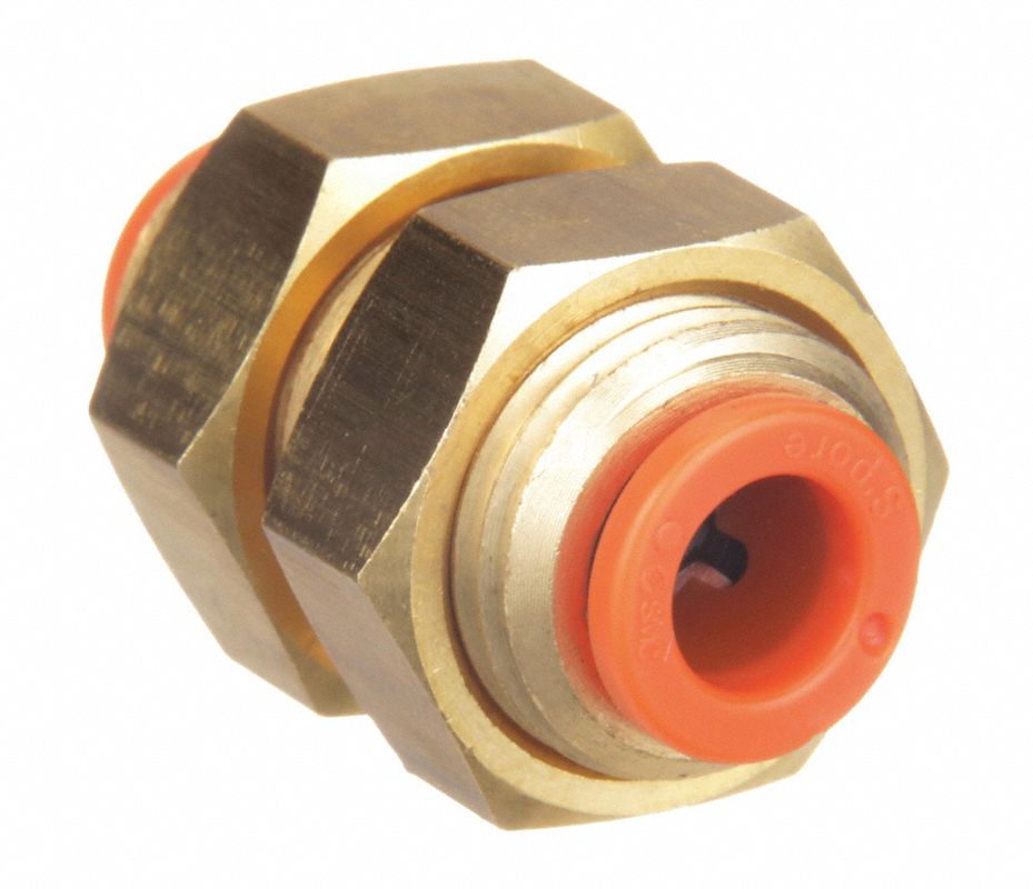 SMC Unión en Bloque, Tamaño del Tubo 1/4", Presión Máx. 145 psi, PK10 ...