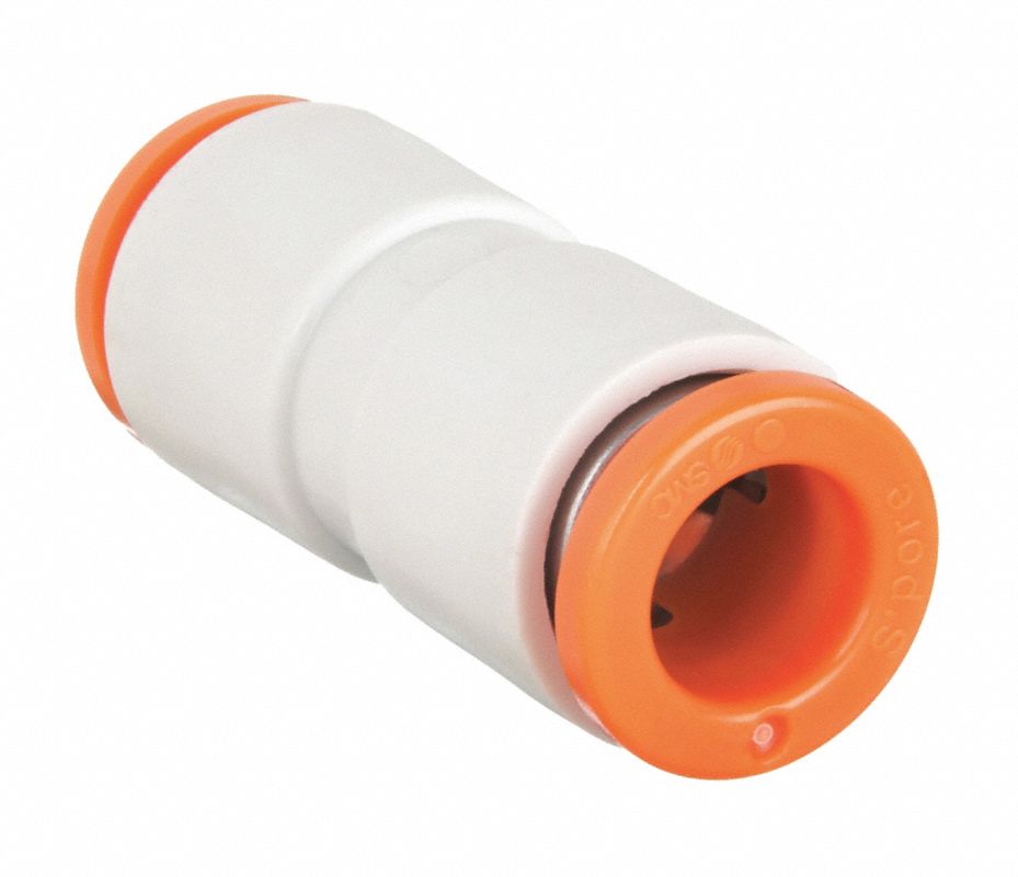 SMC Unión Recta, Tamaño del Tubo 1/8", Presión Máx. 145 psi, EA1 - Empuje para Conectar Tubos ...