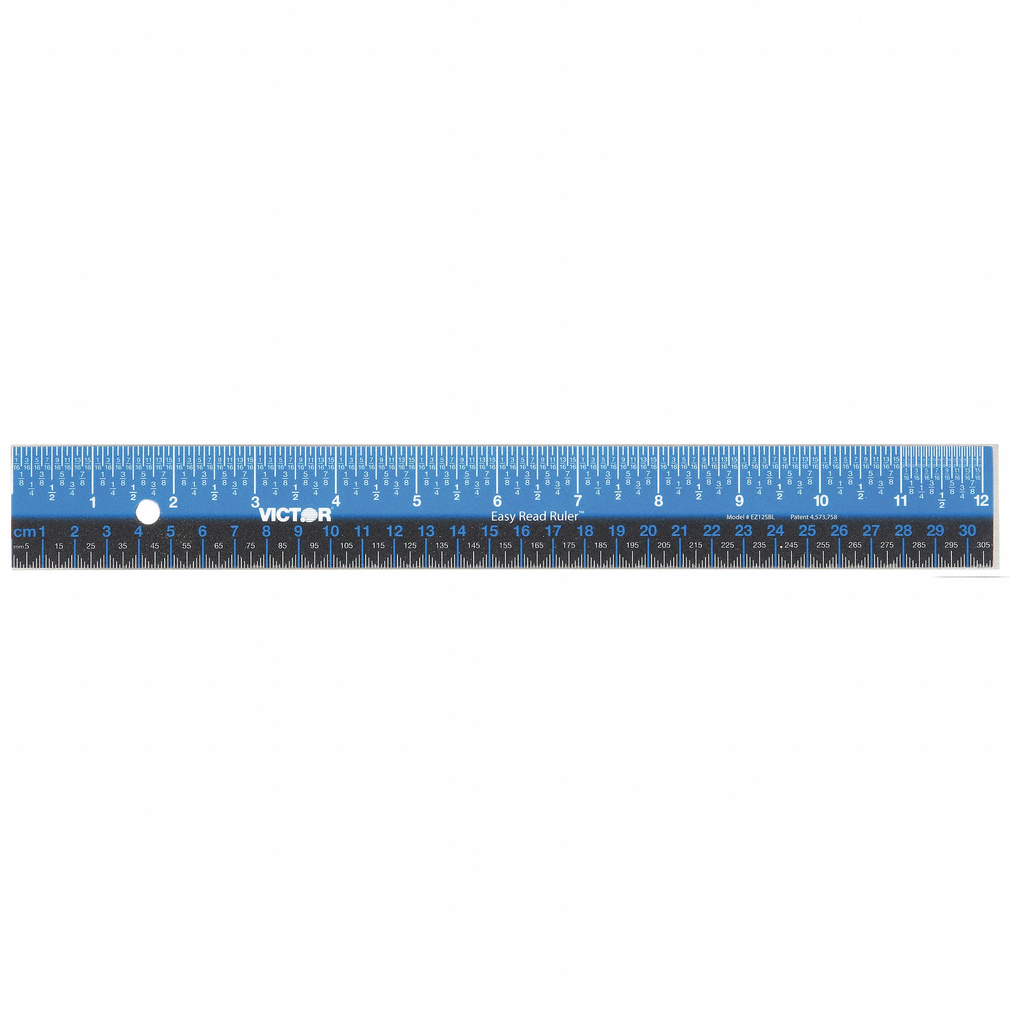 VICTOR, EZ12SBL, 12 3/16 in / 309.5 mm, Ruler - 36WE33|EZ12SBL - Grainger