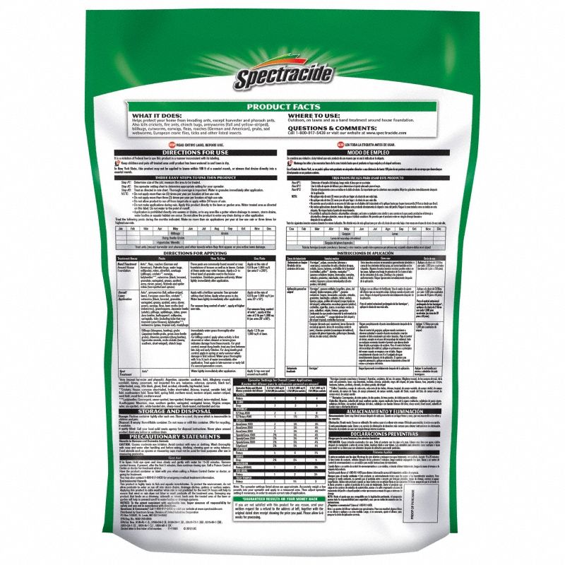 SPECTRACIDE Insecticide: Granular, Gamma Cyhalothrin, Outdoor Only, 35 ...