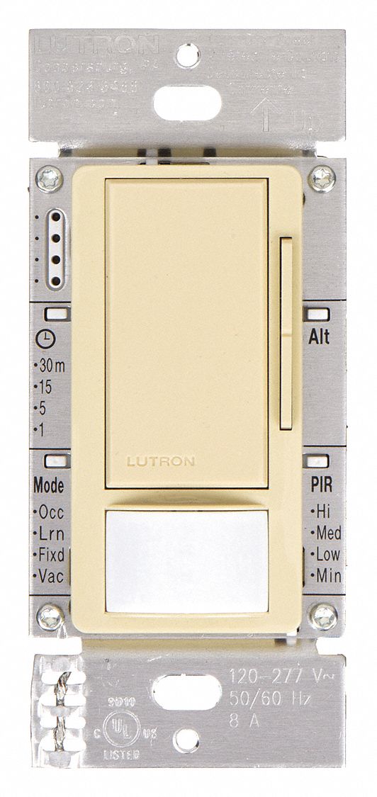 LUTRON, Occupancy/Photocell/Vacancy, Fluorescent/LED, Motion Sensor ...