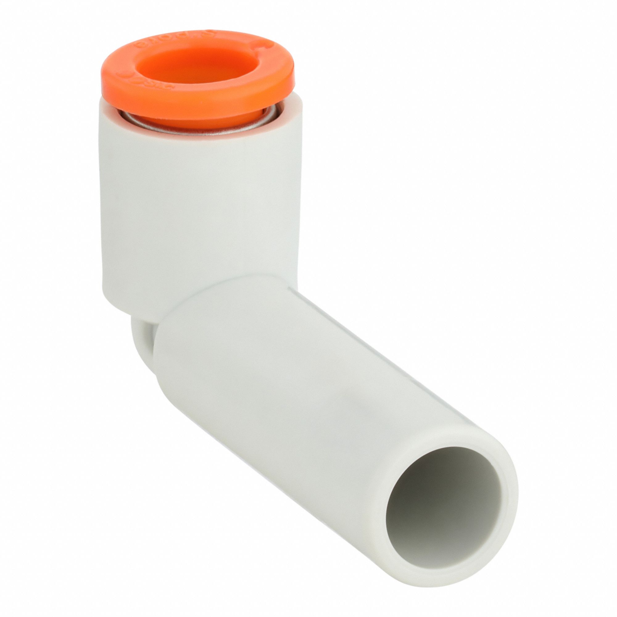 SMC, 1/4 in OD x 3/8 in OD Size, Push-to-Connect x Push-to-Connect, Push-Fit Elbow Fitting ...