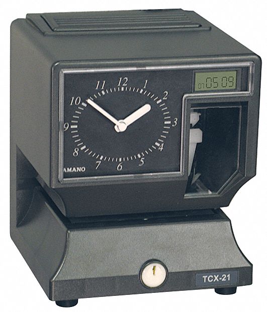 AMANO, Punch Clock Type, Analog, Time Clock - 36X549|TCX-21/A020 - Grainger