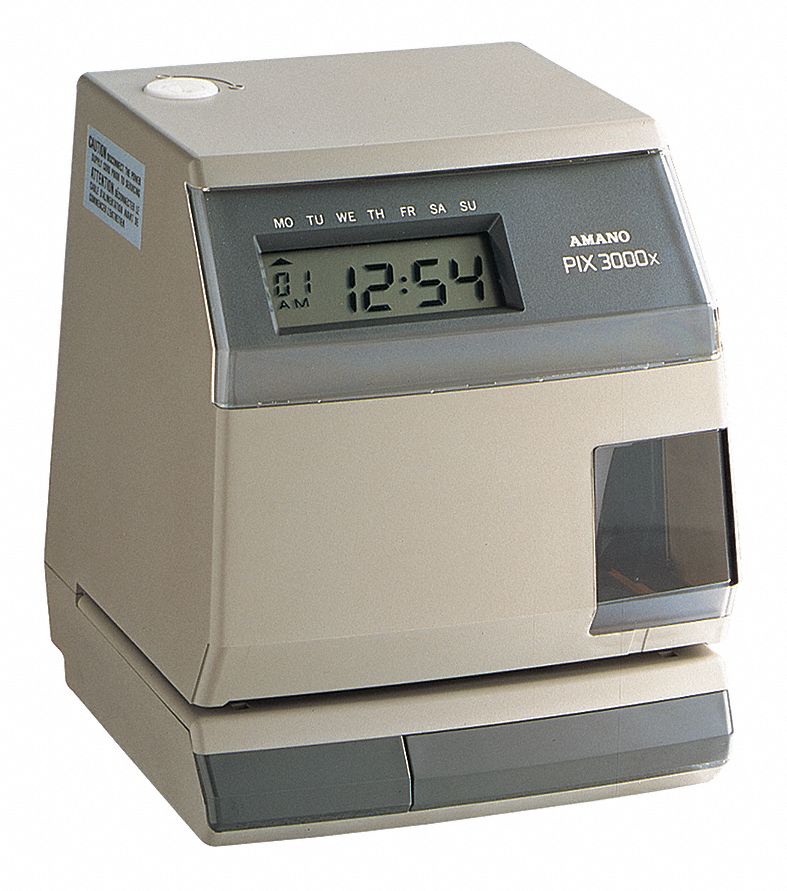 AMANO, Punch Clock Type, Digital, Time Clock - 36X550|PIX-3000X/A030 ...