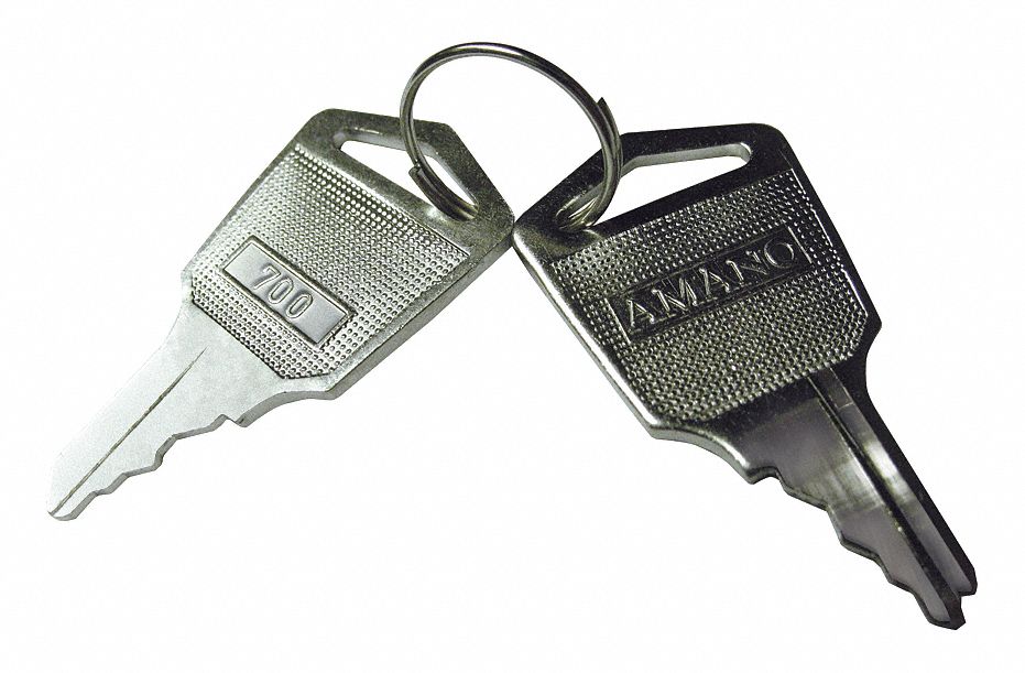 AMANO, Time Clock Key Mjr-7000, Mjr-8000 Tcx - 36X554|C-459151 - Grainger