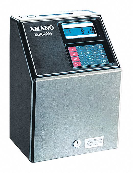 AMANO, Punch Clock Type, Digital, Time Clock - 36X578|MJR-8000N - Grainger