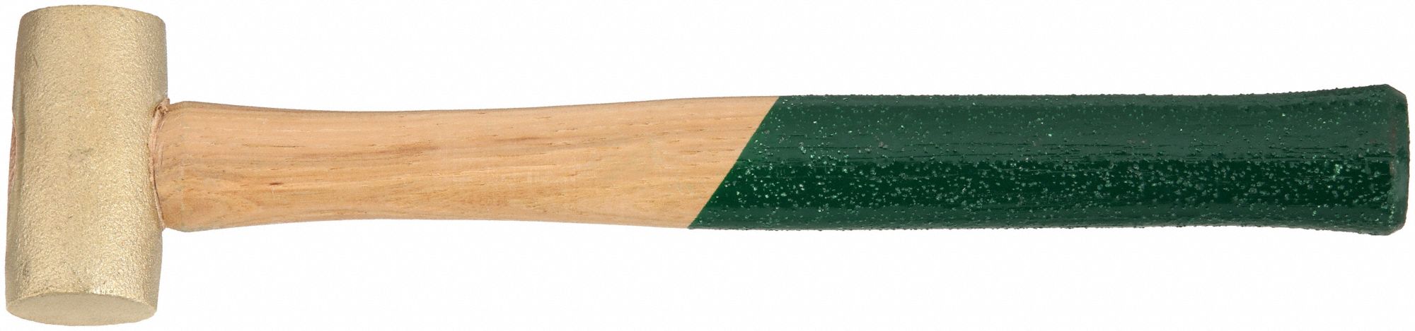 Wood Handle, 24 oz Head Wt, Brass Mallet - 36XC12|2BH - Grainger