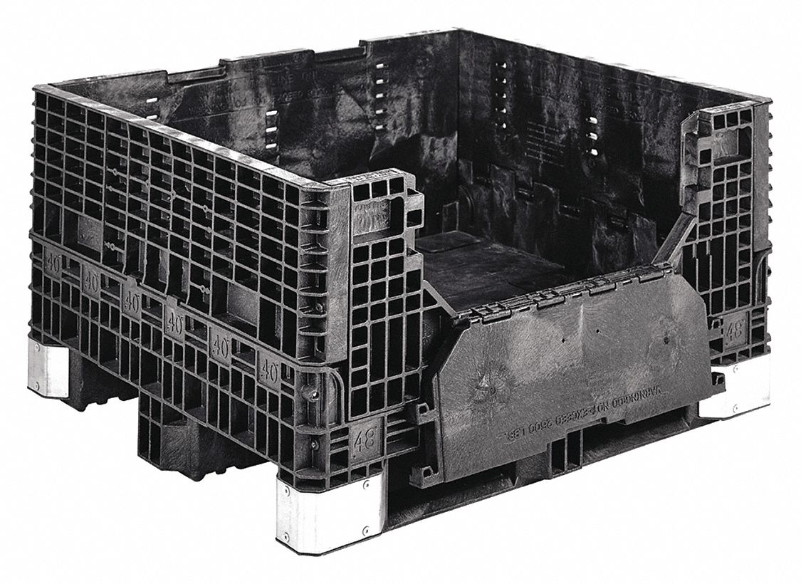 BUCKHORN, 16.9 cu ft, 47 5/8 in x 39 3/4 in x 25 1/2 in, Bulk Container ...