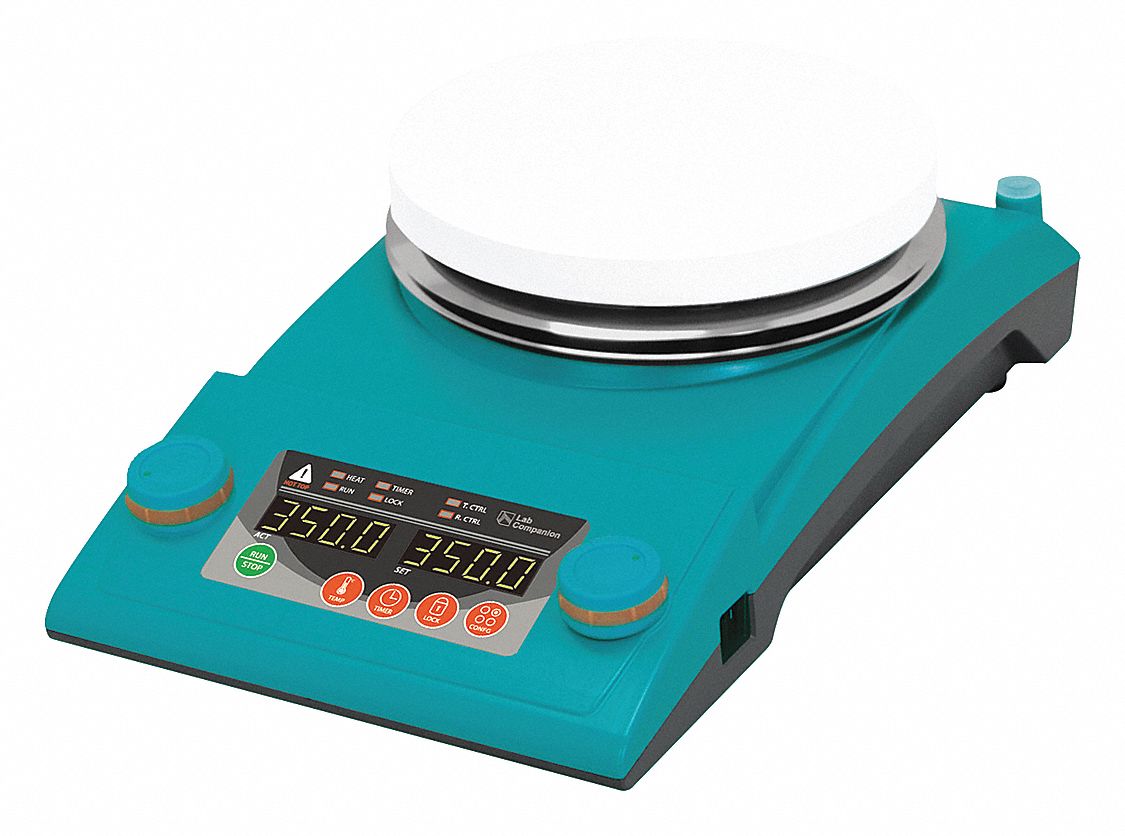 Round, Hot Plate, Plate Dia. 5.5 in, Temp. Range (C) 0° to 350° - Grainger