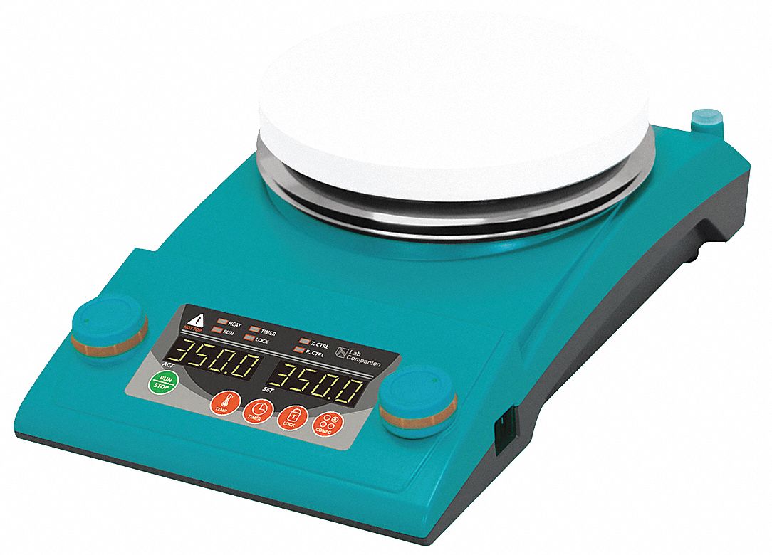 Round, Hot Plate, Plate Dia. 6.68 in, Temp. Range (C) 0° to 350° - Grainger