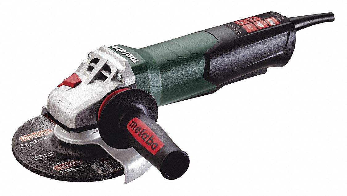 METABO Corded, Angle Grinder, 6 in, 15 A, 9,600 RPM, Type 27; Type 1 ...
