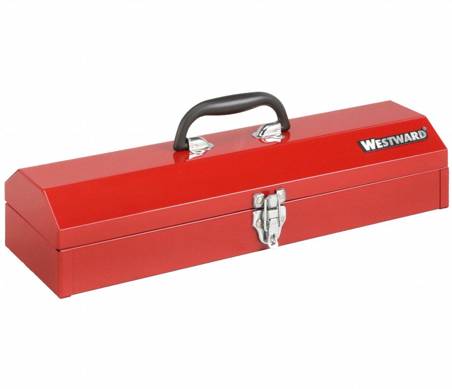 WESTWARD Caja de Herramientas Acero Rojo 4" x 19" x 6" - Cajas y ...
