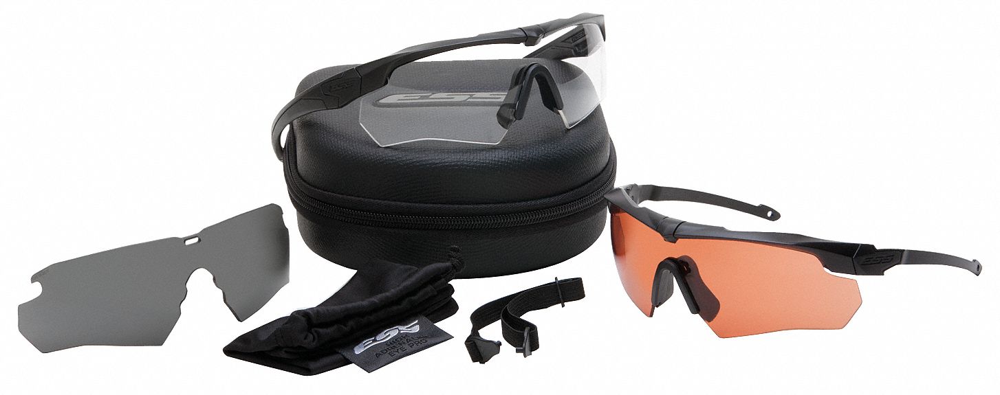 Ess Wraparound Frame Half Frame Ballistic Safety Glasses 36y082740 0388 Grainger