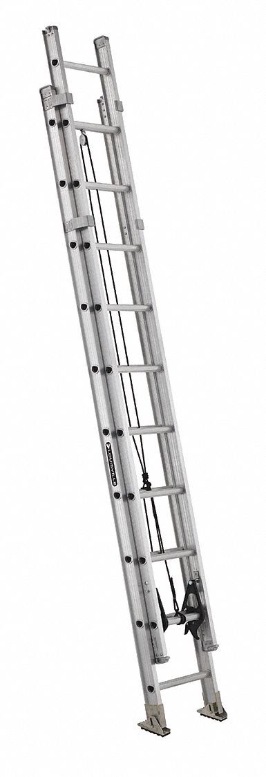 LOUISVILLE, 20 ft Overall Ht, Aluminum, Extension Ladder - 36Y327 ...