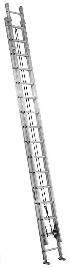 LOUISVILLE LADDER, 32 ft Ladder Size, Aluminum, Extension Ladder ...