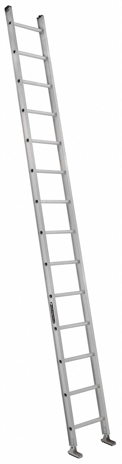 LOUISVILLE LADDER, 14 ft Ladder Size, Aluminum, Straight Ladder ...