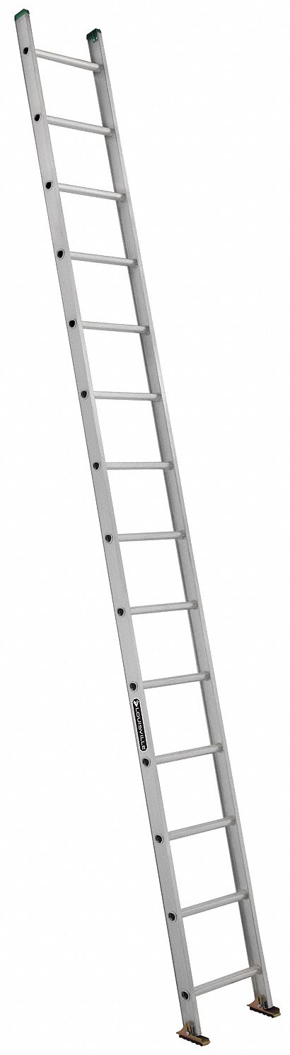 LOUISVILLE, Aluminum, 225 lb Load Capacity, Straight Ladder - 36Y354 ...