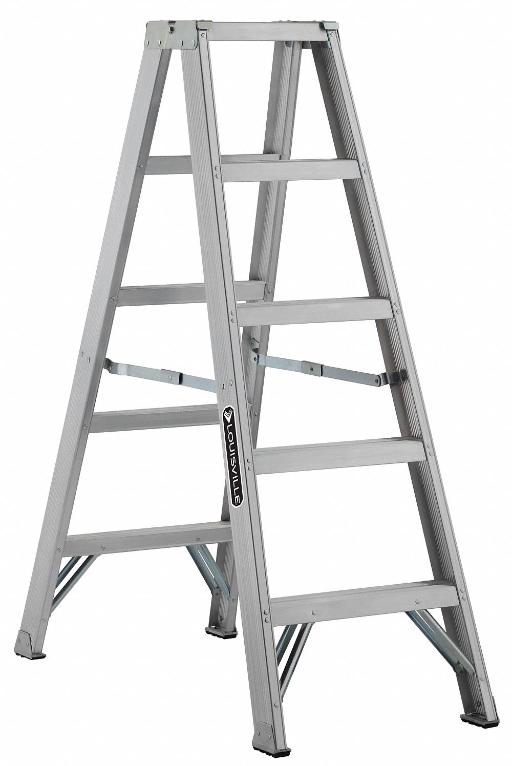 LOUISVILLE, 5 ft Ladder Ht, 4 Steps, Twin Stepladder - 36Y360|AM1005 ...