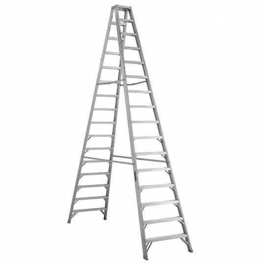LOUISVILLE, Aluminum, 300 lb Load Capacity, Twin Stepladder - 36Y364 ...