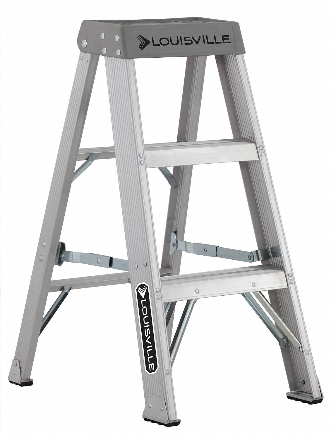 LOUISVILLE 3 ft 300 lb Load Capacity Aluminum Stepladder - 36Y375 ...