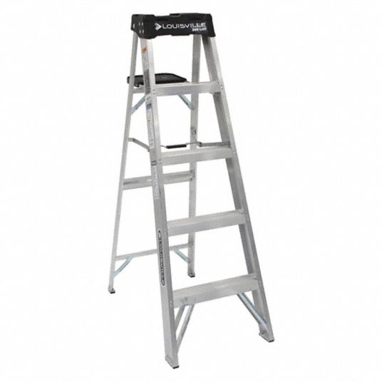 LOUISVILLE LADDER, Aluminum, 300 lb Load Capacity, Stepladder - 36Y390 ...