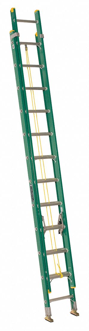LOUISVILLE, 24 ft Ladder Size, Fiberglass, Extension Ladder - 36Y409 ...