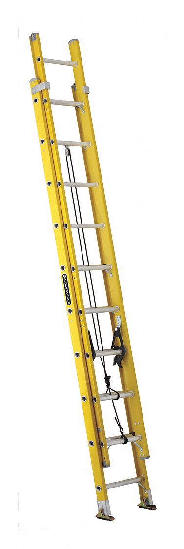 LOUISVILLE, 20 ft Overall Ht, Fiberglass, Extension Ladder - 36Y412 ...