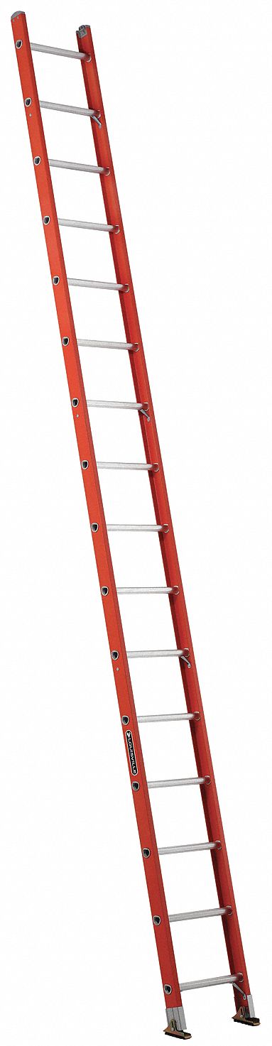 LOUISVILLE LADDER, 16 ft Ladder Size, Fiberglass, Straight Ladder ...
