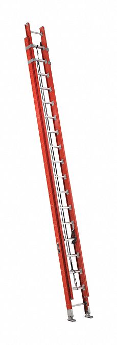 LOUISVILLE, 36 ft Ladder Size, Fiberglass, Extension Ladder - 36Y432 ...