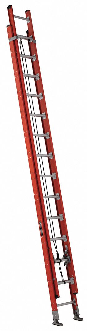 LOUISVILLE, 28 ft Ladder Size, Fiberglass, Extension Ladder - 36Y441 ...