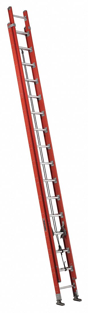 LOUISVILLE, 32 ft Ladder Size, Fiberglass, Extension Ladder - 36Y442 ...